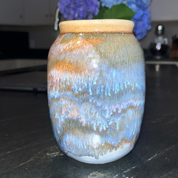 Blake Mohr Pottery | Accents | Artist Signed Clay Pottery Vase Blue ...